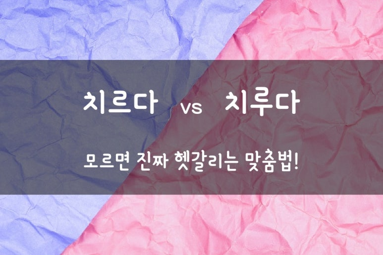 시험을 치르다 치루다 어떤게 맞을까 헷갈리는 맞춤법 한방에 정리 네이버 블로그