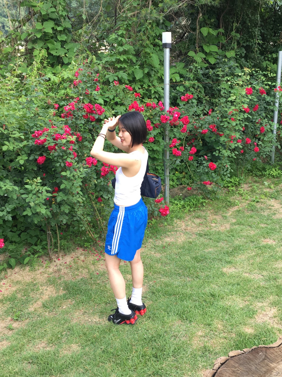 아디다스 반바지 스프린터 쇼츠 블루 후기와 코디 : 네이버 블로그