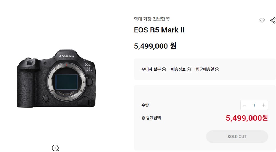 캐논 EOS R5 Mark II 공홈 예판 실패 및 쇼핑몰 성공 : 네이버 블로그