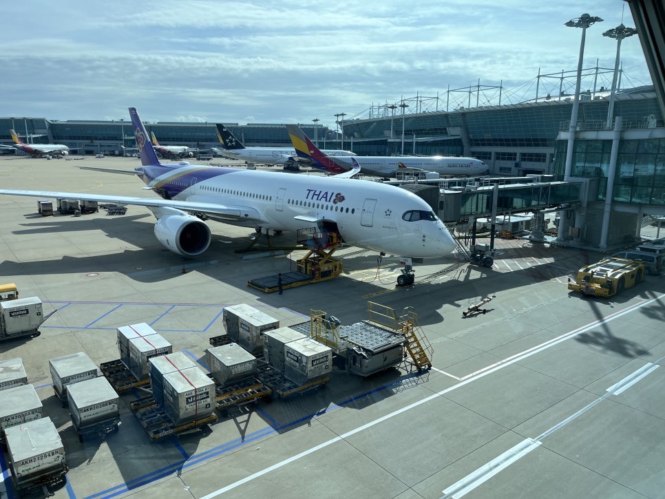 타이항공 오전 방콕행 TG659 사전 좌석지정 신청 모바일 체크인 탑승 후기 : 네이버 블로그