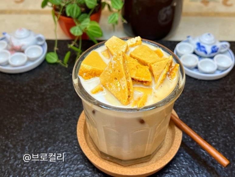 달고나커피 만드는법 달고나라떼 만들기 재료 홈카페 레시피 간단한 디저트 만들기 : 네이버 블로그