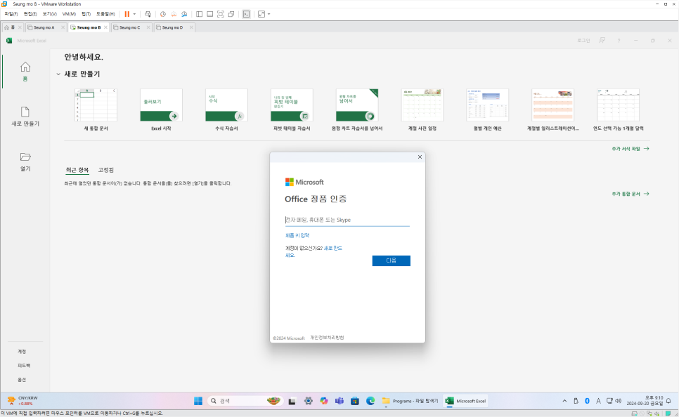 (정식버전) MS 오피스 프로퍼셔널 플러스 2024 리테일 설치 Microsoft Office Professional Plus ...