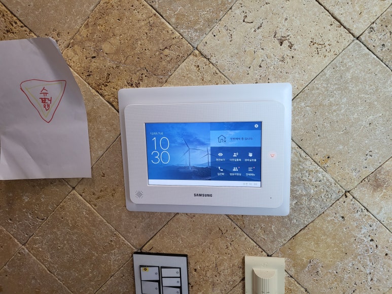 부산 다대롯데캐슬몰운대 홈오토 10인치 비디오폰 SHT-8820 설치 : 네이버 블로그