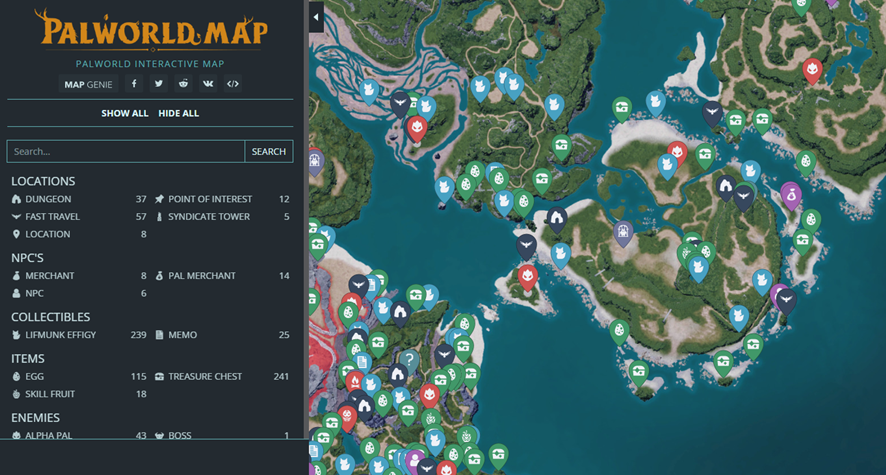 팔월드 맵 팰월드 지도 사이트 링크 및 공략 : 네이버 블로그