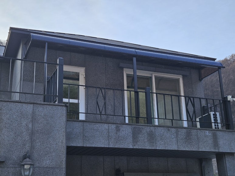 [태양 창호] 가평 펜션 렉산(차양) 시공 : 네이버 블로그
