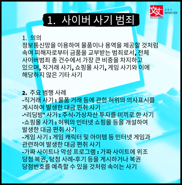 사이버 범죄의 종류사이버사기 사이버성폭력 사이버도박와 주요 범행 사례 및 대응방법은 네이버 블로그