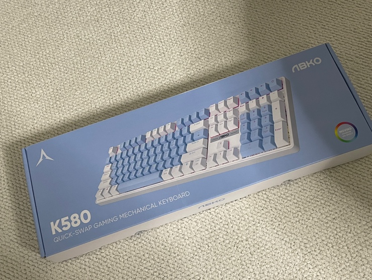 앱코 신상 가성비 풀배열 기계식 키보드 K580 후기 - 타건음 : 네이버 블로그