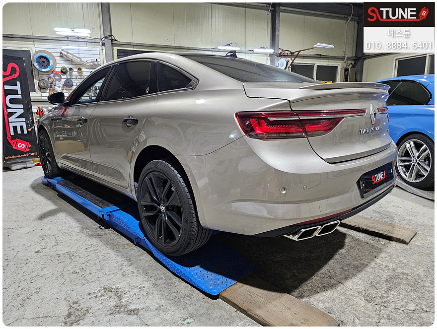 SM6 순정형 듀얼배기 사각듀얼팁 구조변경 필요없는 배기튜닝. 에스튠 : 네이버 블로그