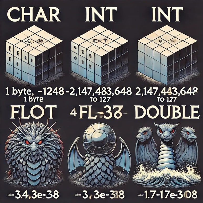 [C언어] 자료형 살펴보기 (int float double char long struct) : 네이버 블로그