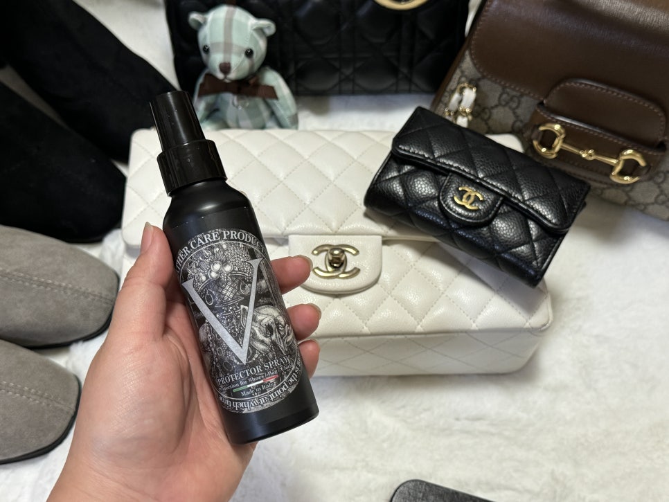 소중한 내 물건들 VVR 프로텍터 방수스프레이로 빗물등 생활오염들 지켜~! (이탈리아 켄다파르벤+가죽전문 유튜버 베티버 협업작 ...