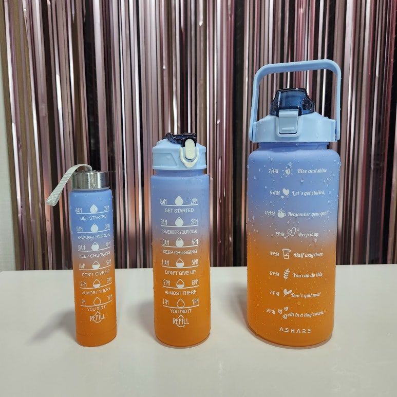 예쁜 물병 세트 추천 [어쉐어 물병 3종] 가성비 헬스 텀블러 2L 대용량 물병 추천 : 네이버 블로그