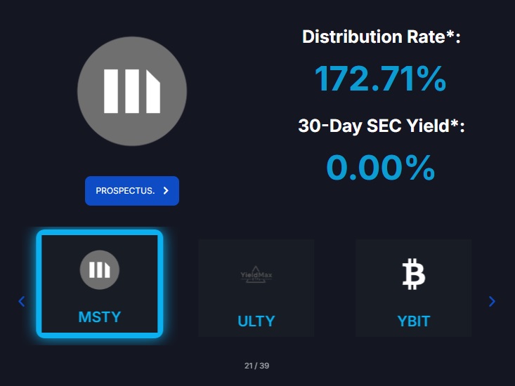 고배당 msty etf 주가 12월 배당률 배당금 소식 배당락일 지급일은 다음주에 : 네이버 블로그