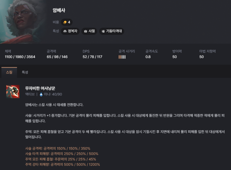 롤체 시즌 13 덱 공략 4사절 암베사 코르키 덱롤체지지 네이버 블로그