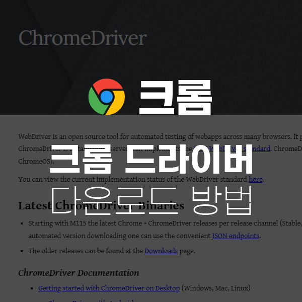 버전에 맞는 크롬드라이버 다운로드 방법 | ChromeDriver : 네이버 블로그