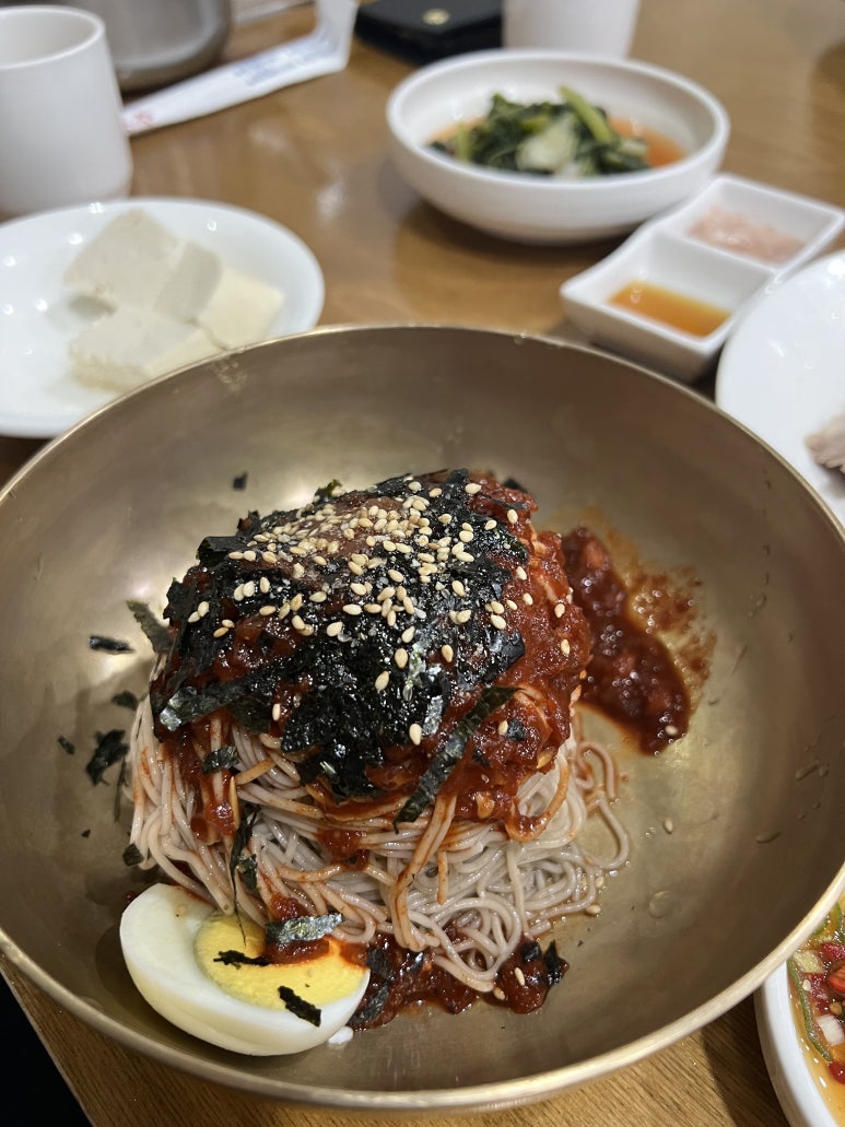 교대역 샘밭막국수 막국수에 두부하고 샘밭정식 네이버 블로그