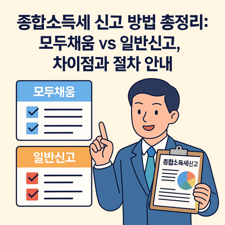 종합소득세 모두채움 대상자 일반신고 차이점 환급 마이너스 뜻정리 네이버 블로그