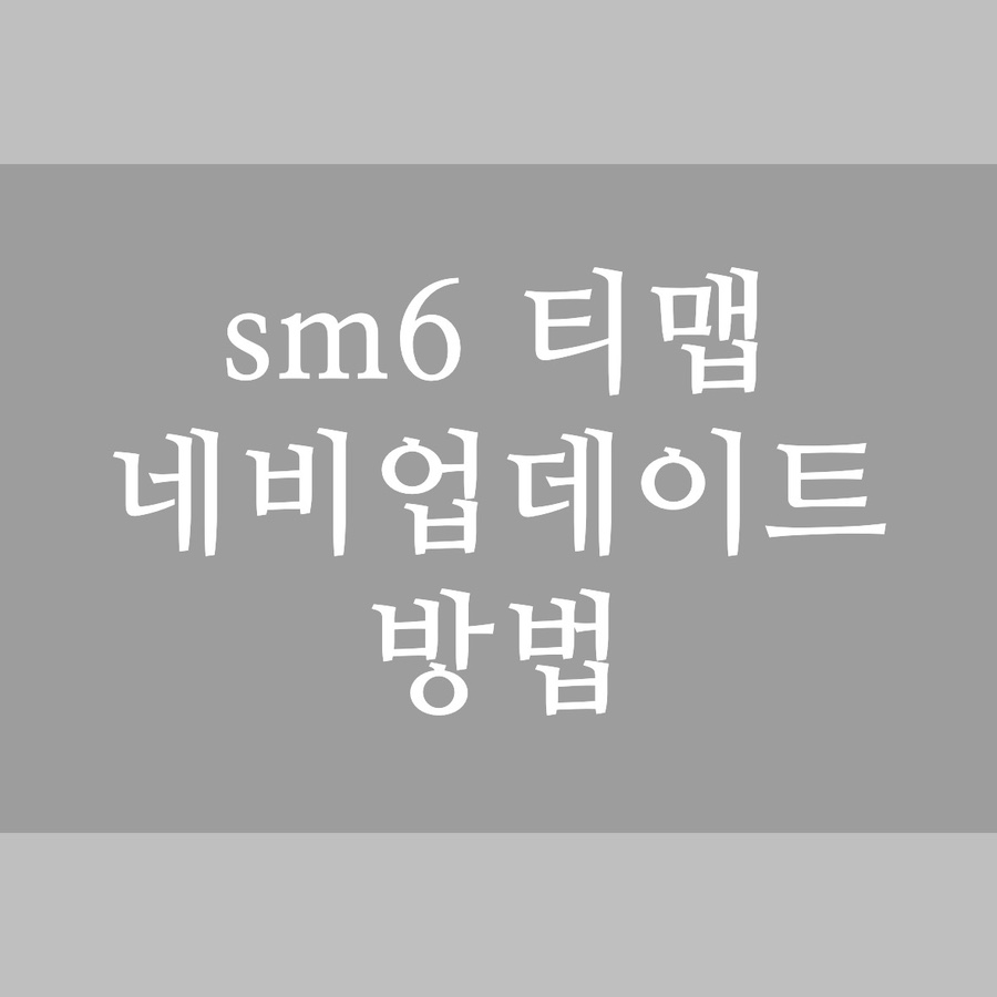 sm6 티맵 네비게이션 업데이트 하는법 tmap 사이즈 : 네이버 블로그