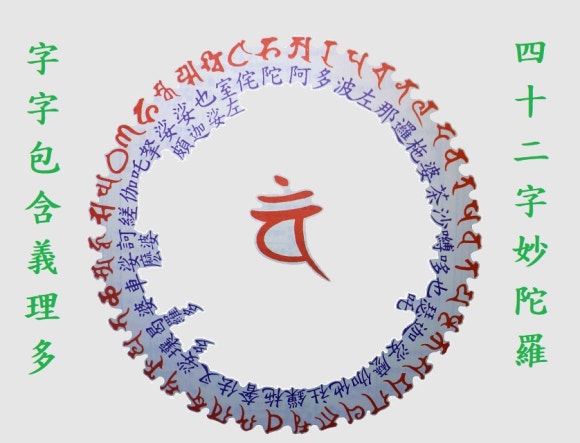 아라파자나(Arapacana)문수보살 오자진언과 42자진언 관상수행법, 화엄경진언(다라니),화엄경심다라니: 화엄경(華嚴經)화엄 ...