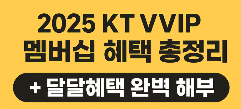 2025 KT VVIP 멤버십 & 달달혜택 완전정리 : 네이버 블로그