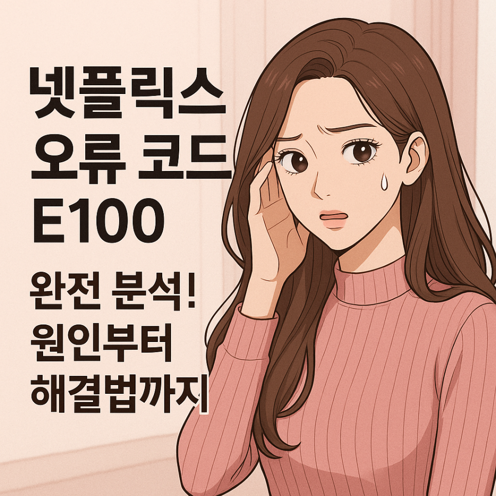 넷플릭스 오류코드 E100 완전 분석! 원인부터 해결법까지 : 네이버 블로그