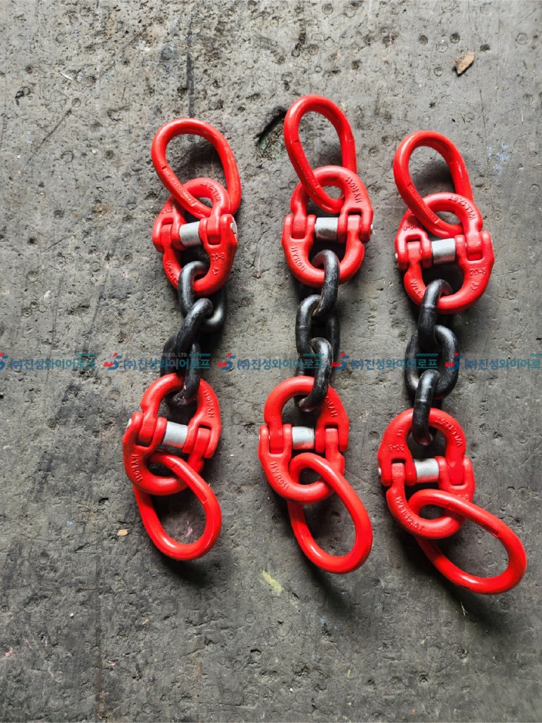 36_ G80체인 슬링 chain assembly 커넥트링크 사용하중 WLL 12.5ton + 슬링링크 체인 가공 : 네이버 블로그