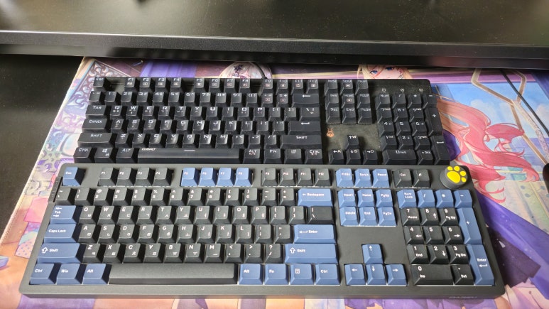 새로 구매한 다얼유 EK106PRO 8K 유선 기계식 키보드 (클라우드축=적축) : 네이버 블로그