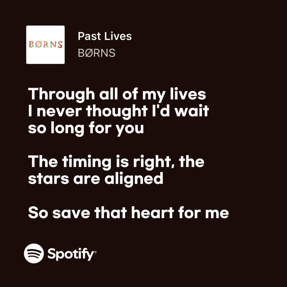 🎧 Past Lives - BØRNS BORNS 마치 운명과 같은 너에게 (가사/번역/해석) : 네이버 블로그