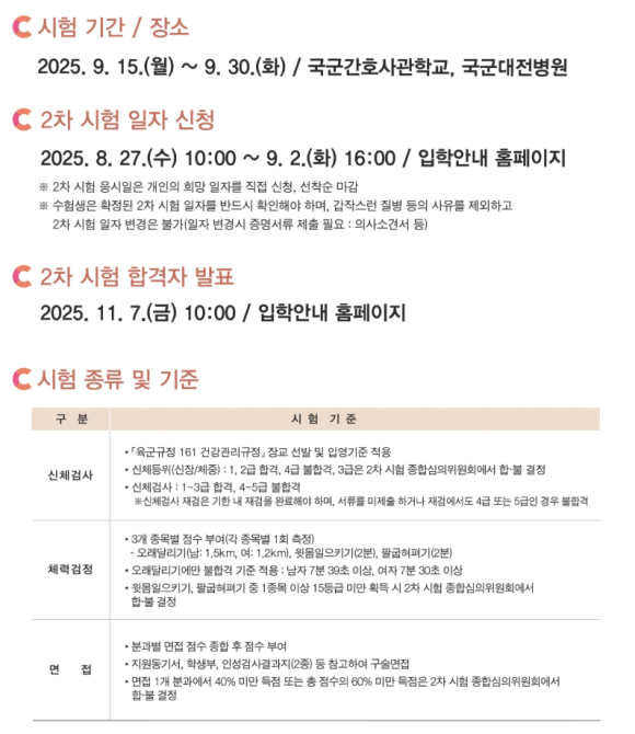 2026학년도 수시 전형 국군간호사관학교 육군사관학교 해군사관학교 공군사관학교 오르비