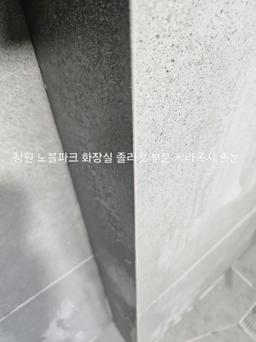 창원 노블파크 화장실 졸리컷 레진 마감,케라폭시 줄눈으로 단단하게 : 네이버 블로그