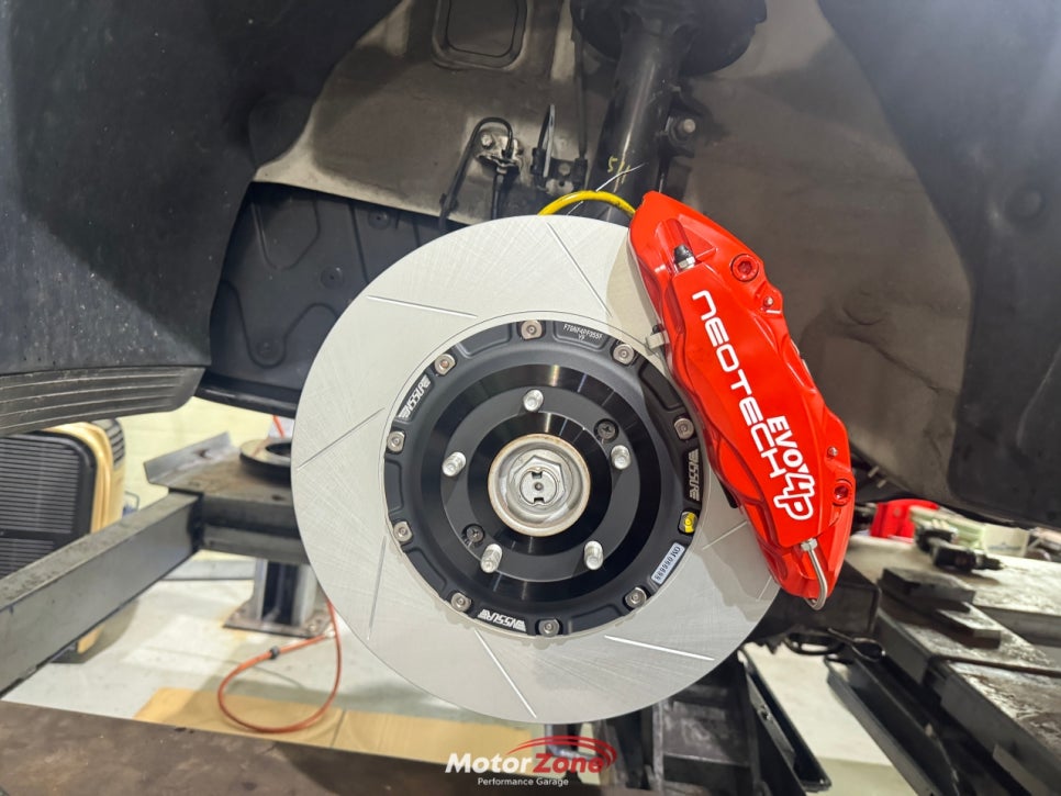 싼타페 DM 네오테크 EVO 4P + 355mm 디스크로터 장착, 노원구 월계동 브레이크튜닝 전문 모터존 : 네이버 블로그