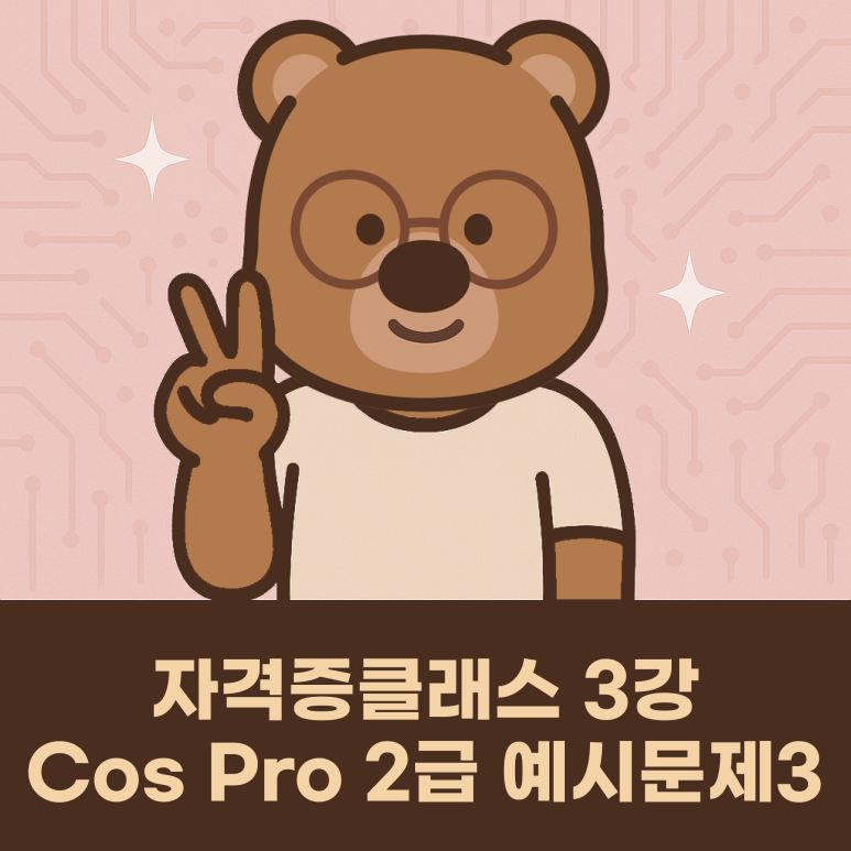 예비 개발자들을 위한 COS Pro 2급 예시문제3 풀이 : 네이버 블로그
