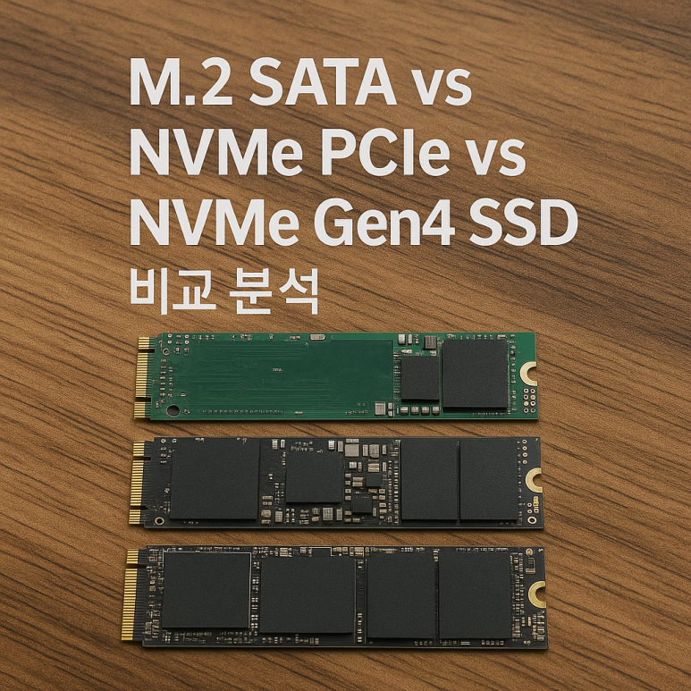 M.2 SATA vs NVMe PCIe vs NVMe Gen4 SSD 비교 분석 : 네이버 블로그