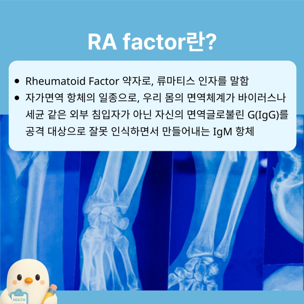 RA factor 수치 류마티스 관절염 인자 양성 음성 의미 : 네이버 블로그