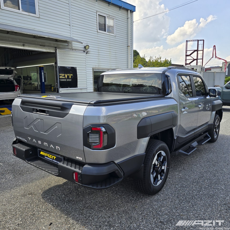 기아 타스만에 적재함 슬라이딩커버와 GSC사이드스텝을 장착해 드렸습니다. 타스만 전문 튜닝샵 용인 아지트(AZIT) : 네이버 블로그