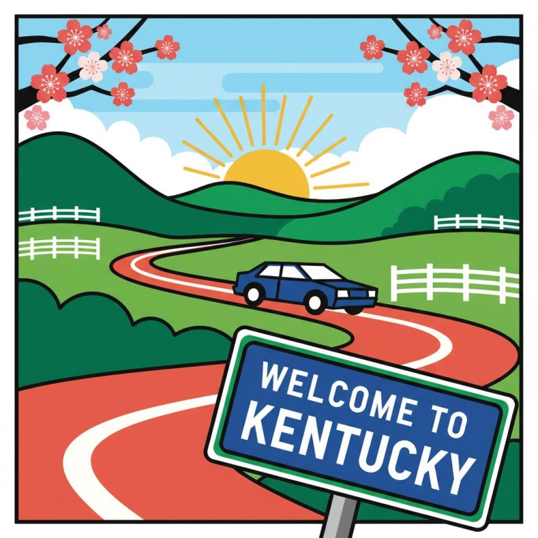 SNS 감성 폭발! 켄터키(Kentucky) 웰컴 사인(Kentucky Welcome Sign) 앞에서 인증샷 남기기 : 네이버 블로그