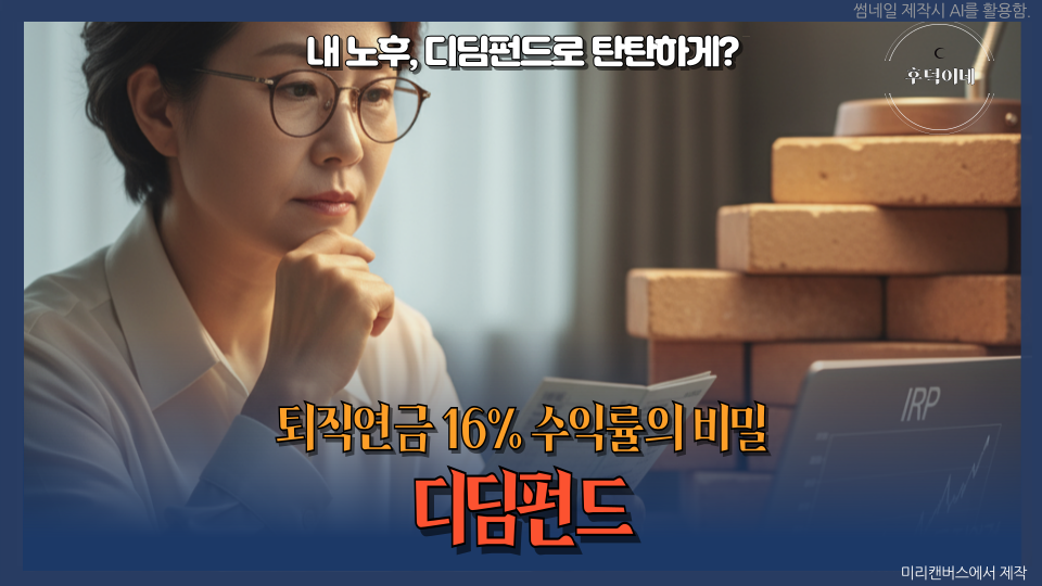퇴직연금 16% 수익률? TDF와 디딤 펀드, 뭐가 다르지? IRP 투자 구조와 주의점! : 네이버 블로그
