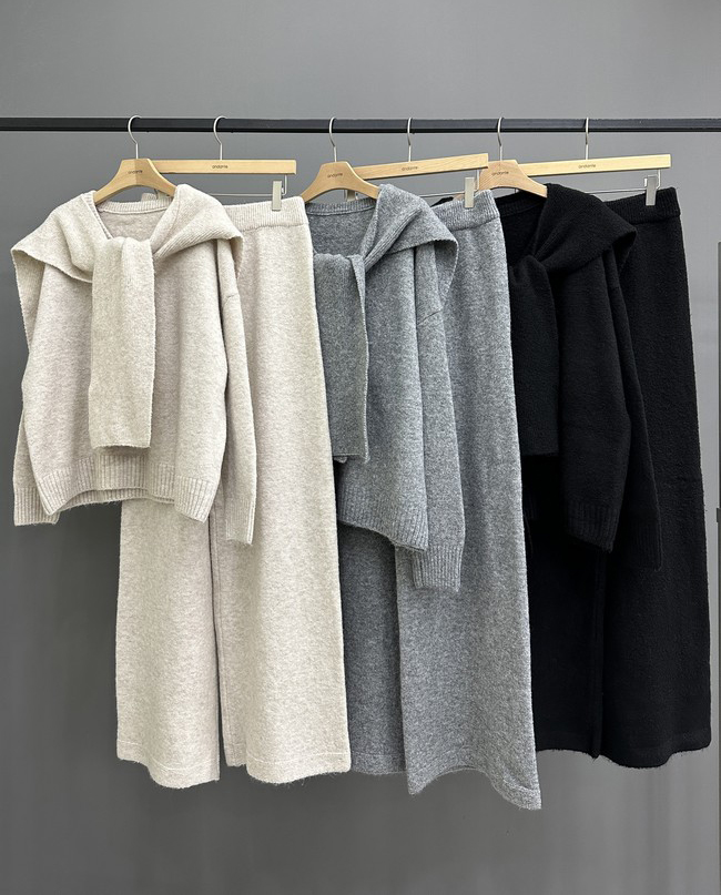 니트 셋업 상하 세트 바지 3pcs : 네이버 블로그