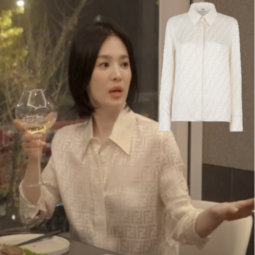 송혜교 유튜브 브이로그 옷 흰셔츠 펜디 실크셔츠 가격 네이버 블로그