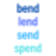 bend, lend, send, spend 과거형 send out/off, spending, spend on/ing 뜻 (빌리다 ...