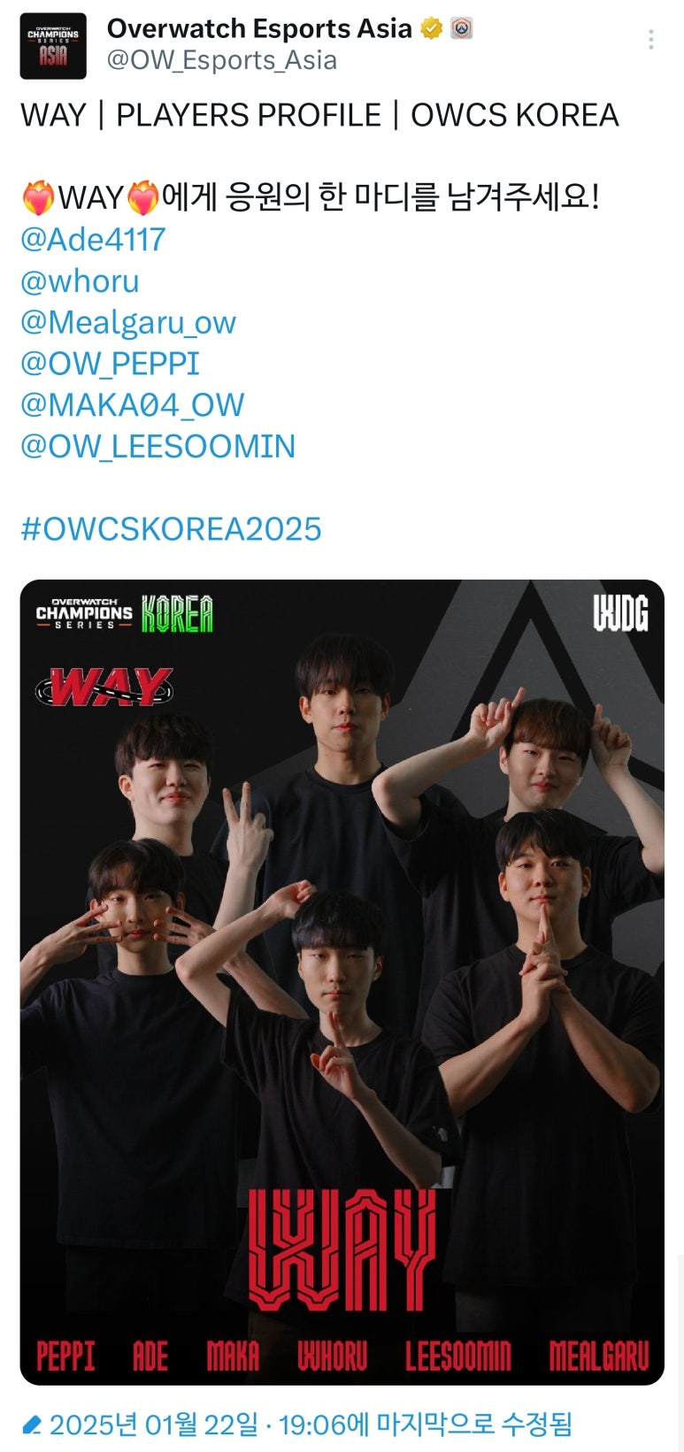 2025 OWCS Korea Stage1 | 경기 일정 및 대진표 | 팀별 로스터 | 티켓 예매 정보 | 팬미팅 일정 등 : 네이버 블로그