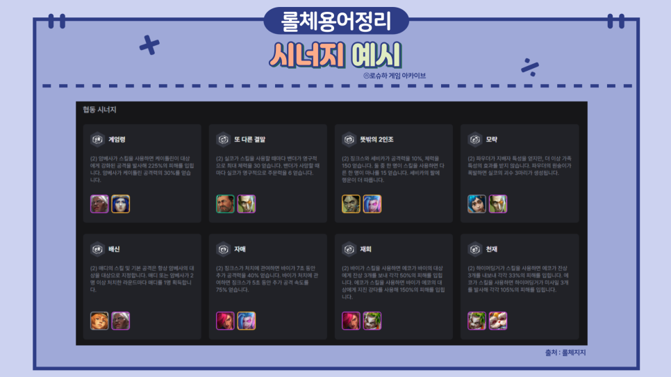 입문자를 위한 롤체공략 롤토체스 용어 정리 아이템 조합표 및 줄임말 정보 네이버 블로그