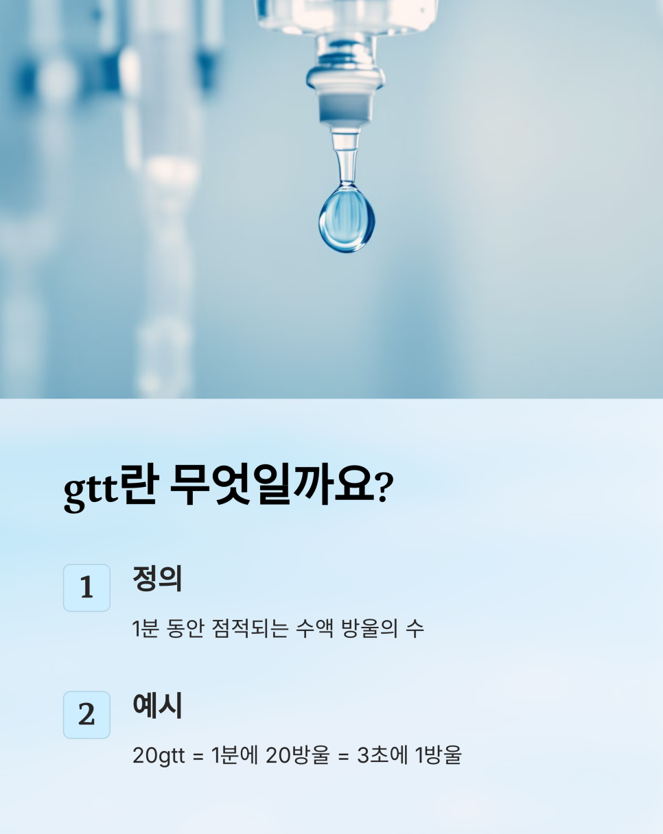 ICU 경력 간호사가 알려주는 gtt 계산법과 수액 속도 조절 방법 꿀팁 : 네이버 블로그