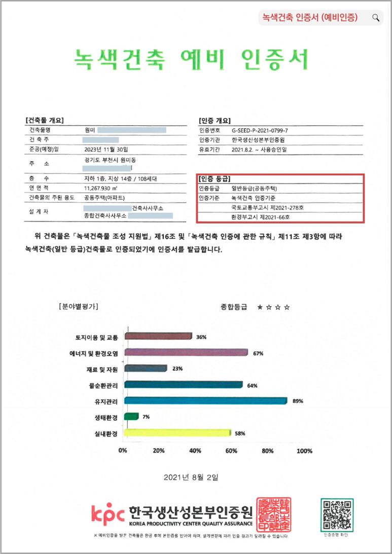 준공서류 녹색건축인증서 건축물에너지효율등급인증서 네이버 블로그