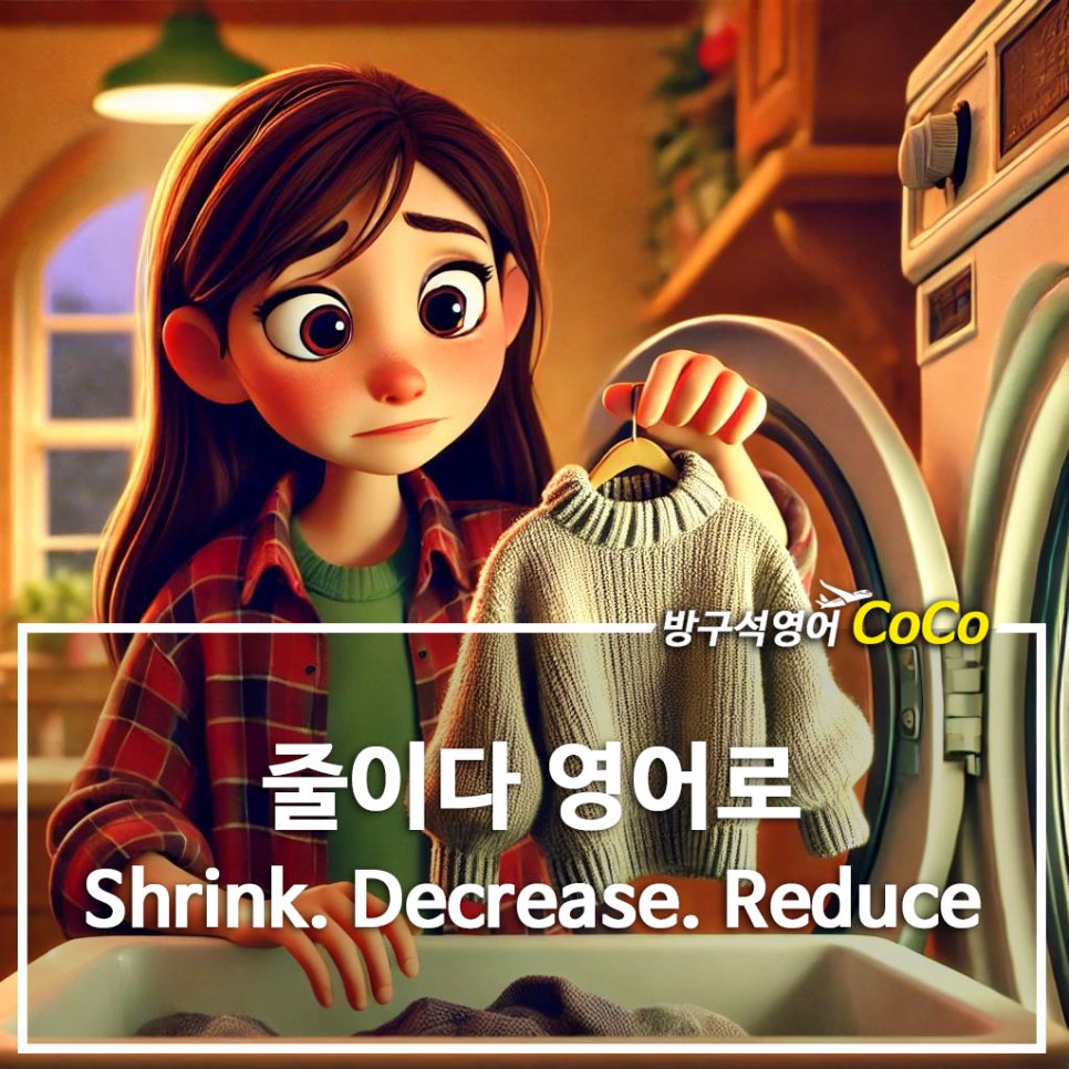 줄이다 영어로 shrink, decrease, reduce 완벽 정리 : 네이버 블로그