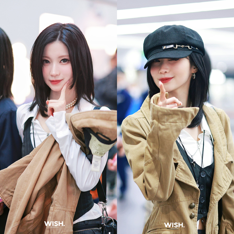 250321 요즘 일녀통 오지게 온다는 공항패션의 악마..🐰 베이비몬스터 아사 인천공항 출국 공항패션 사진 (ft.아사가 19년전 디젤 SS 2006 컬렉션 코트를 입었다구 ...