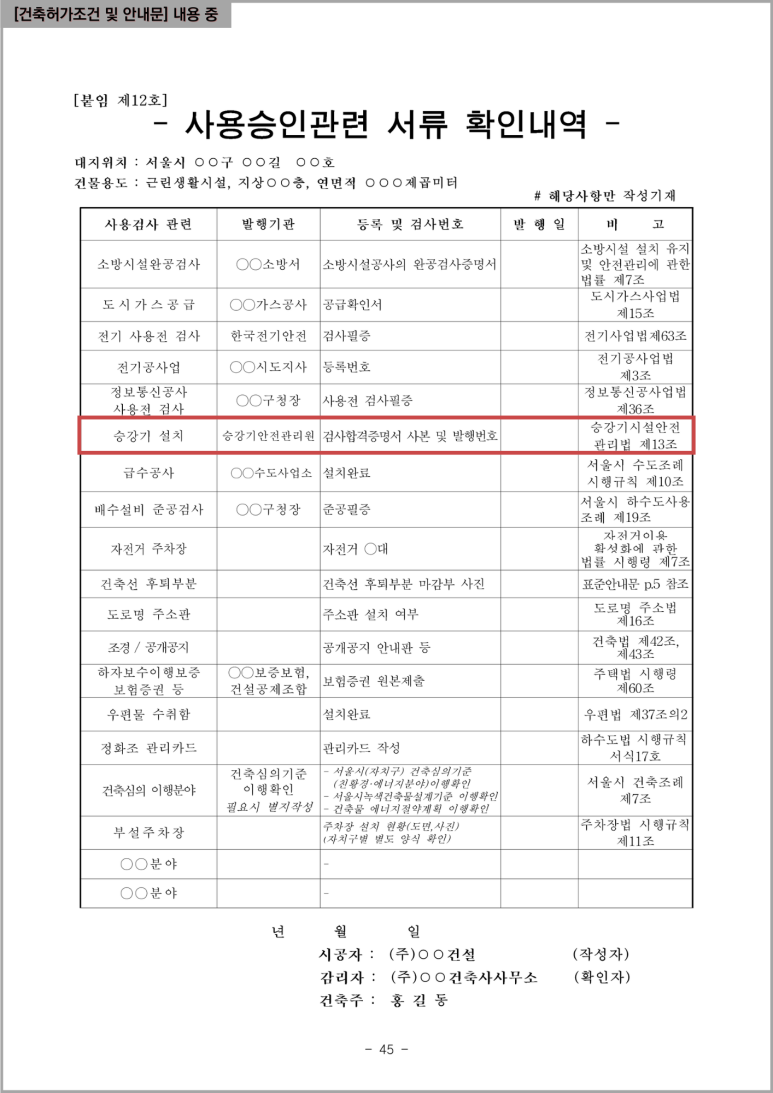 준공서류 어떤 승강기가 설치검사 대상일까 준공 때 제출하는 승강기필증 총정리 네이버 블로그