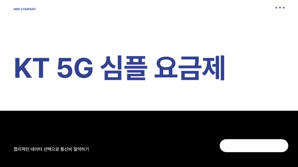 KT 5G 심플 요금제 30GB 부터 110GB까지 총정리 : 네이버 블로그