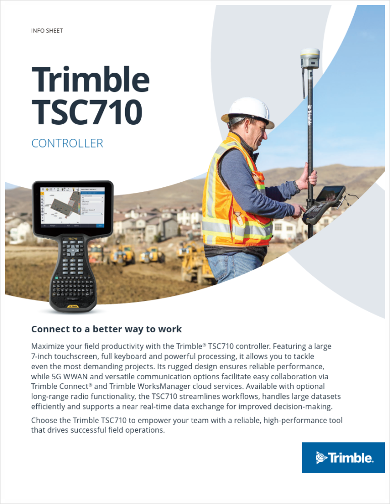 Trimble TSC710 컨트롤러 (CONTROLLER)-Info Sheet(지오솔루션즈) : 네이버 블로그