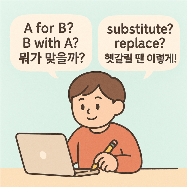 영어에서 ‘대체하다’ 표현 4가지 총정리 (substitute, substitution, replace, replacement ...