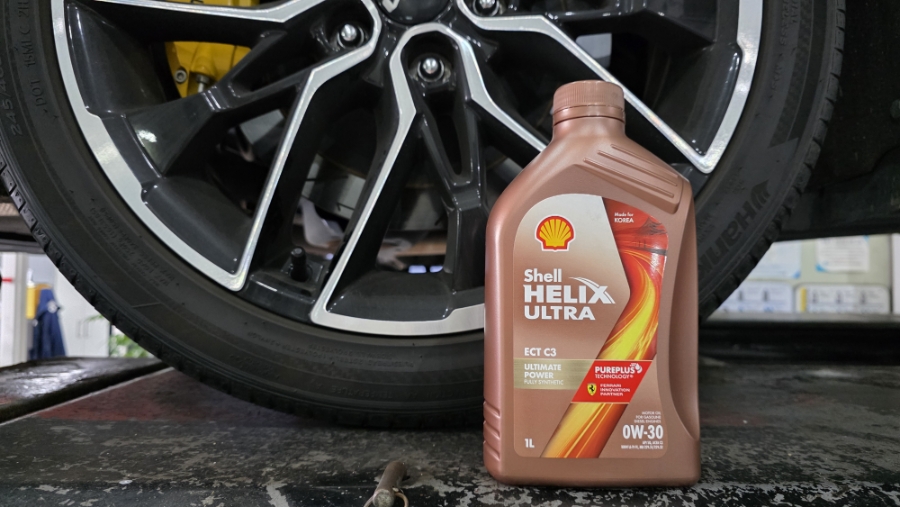 엔진오일 & 미션오일 교체 K5 DL3 1.6turbo smart stream :: Shell HELIX ultra 0W30 ...